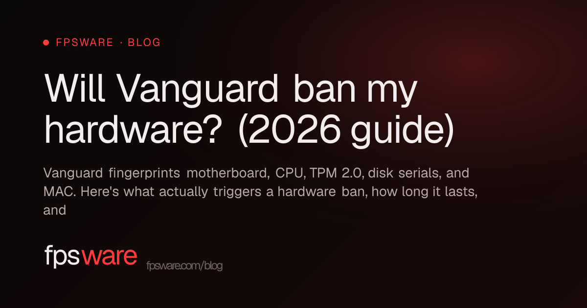 Will Vanguard ban my hardware? (2026 guide) | FPSWare
